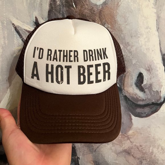 Accessories | Id Rather Drink Hot Beer 8s Vintage Trucker Snapback Cap ...